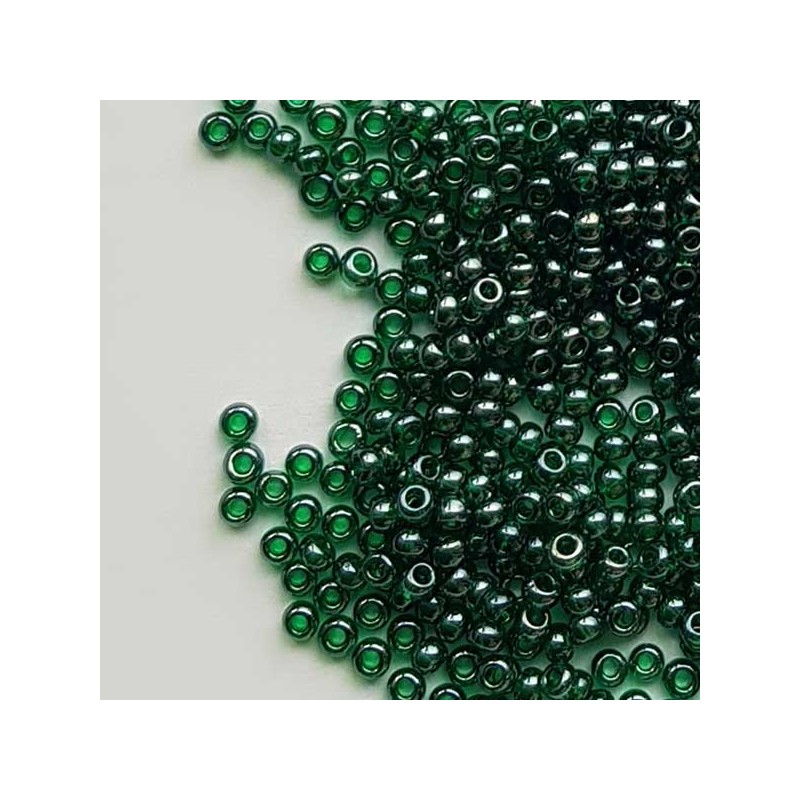 TOHO round 11/0 Trans Lustered Green Emerald 10g